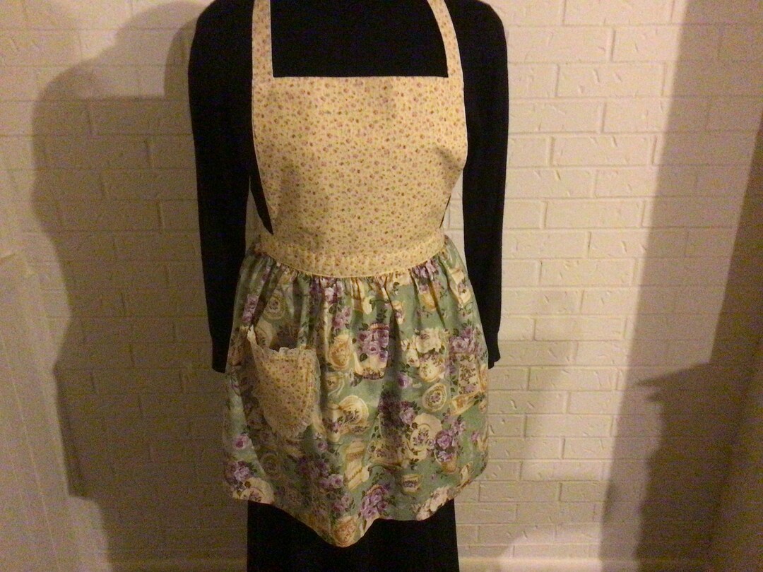Vintage Bib Apron Kitchen Apron Pie Baking Apron English Country Apron ...