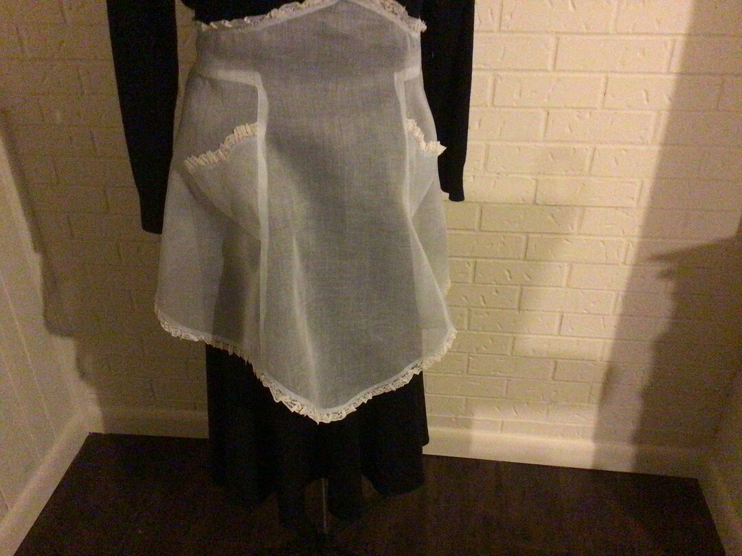Vintage Half Apron Organdy Hostess Apron Farmhouse Kitchen Apron ...
