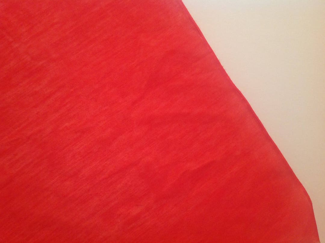 48" Wide Red Sheer Sewing Fabric Christmas Fabric Destash Yard Goods ...