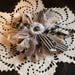 Farmhouse Rag Bow Messy Bow Primitive Bow Fabric Bow Black and Cream ...