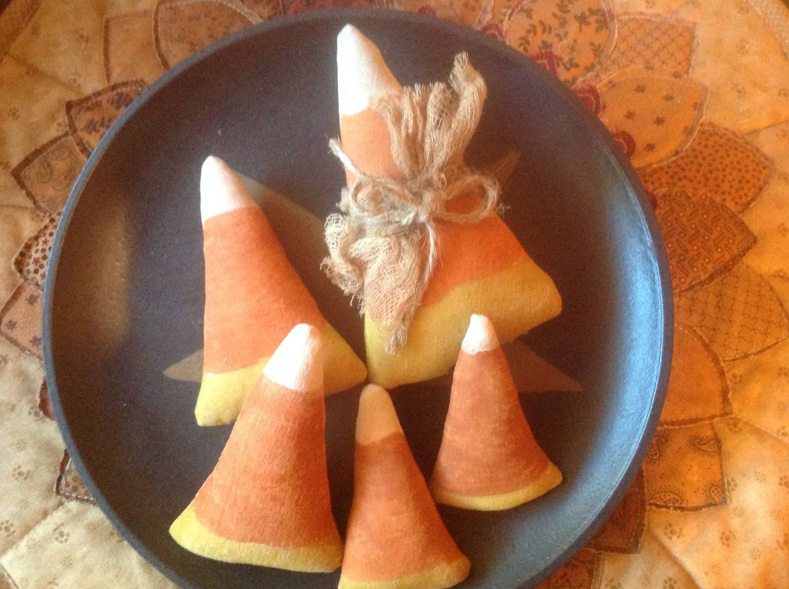 Five Primitive Candy Corn Halloween Bowl Fillers Halloween - Etsy