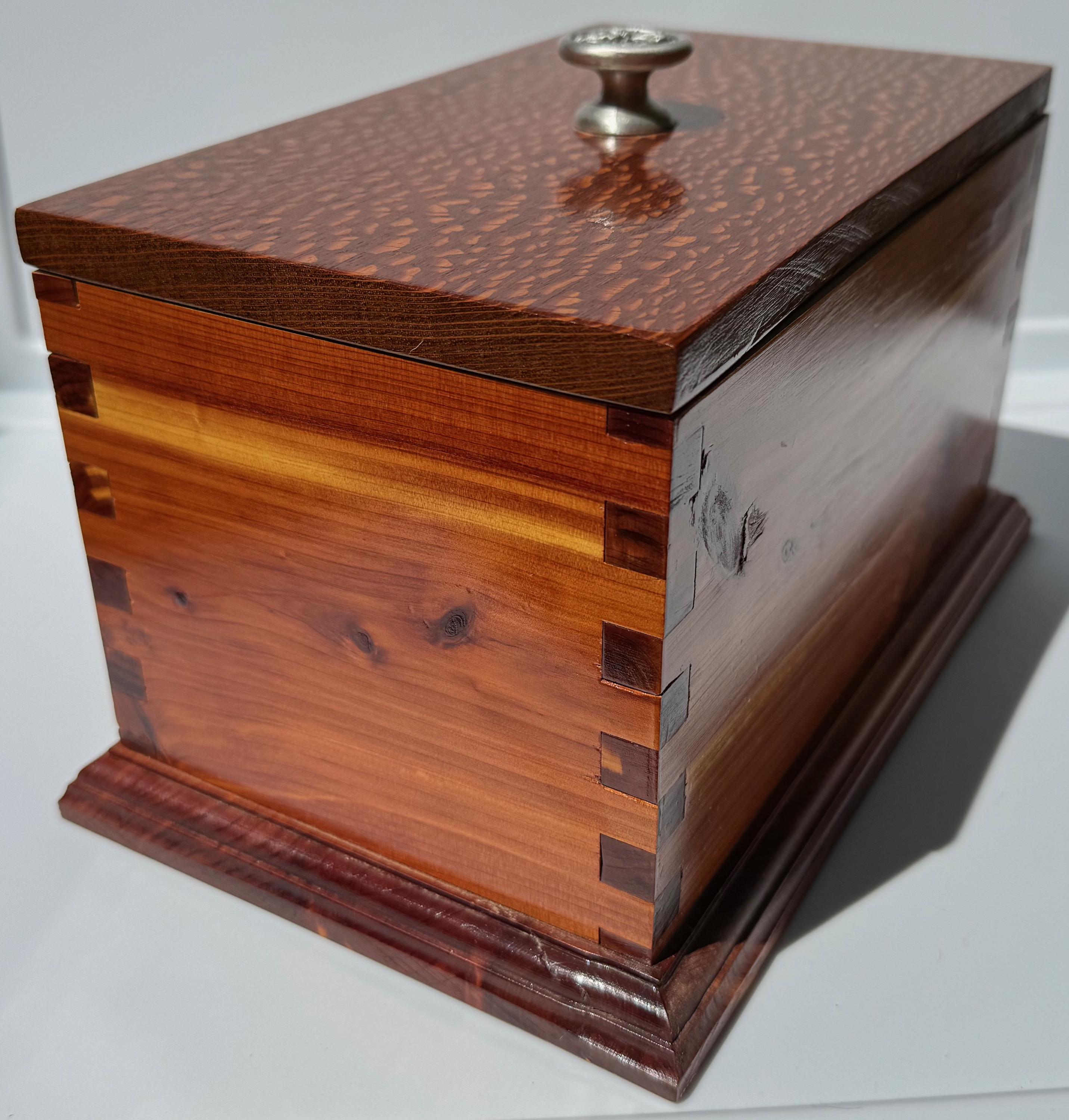 Leopardwood/lacewood and Cedar Wood Medium Box | Hand-crafted in the ...