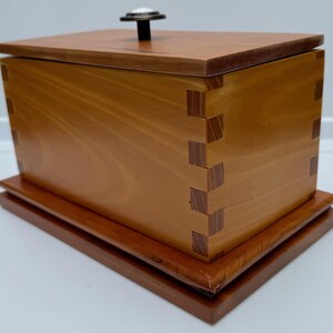 Cypress and Cherry Wood Medium Box | Hand-crafted in the USA | Lift-top ...