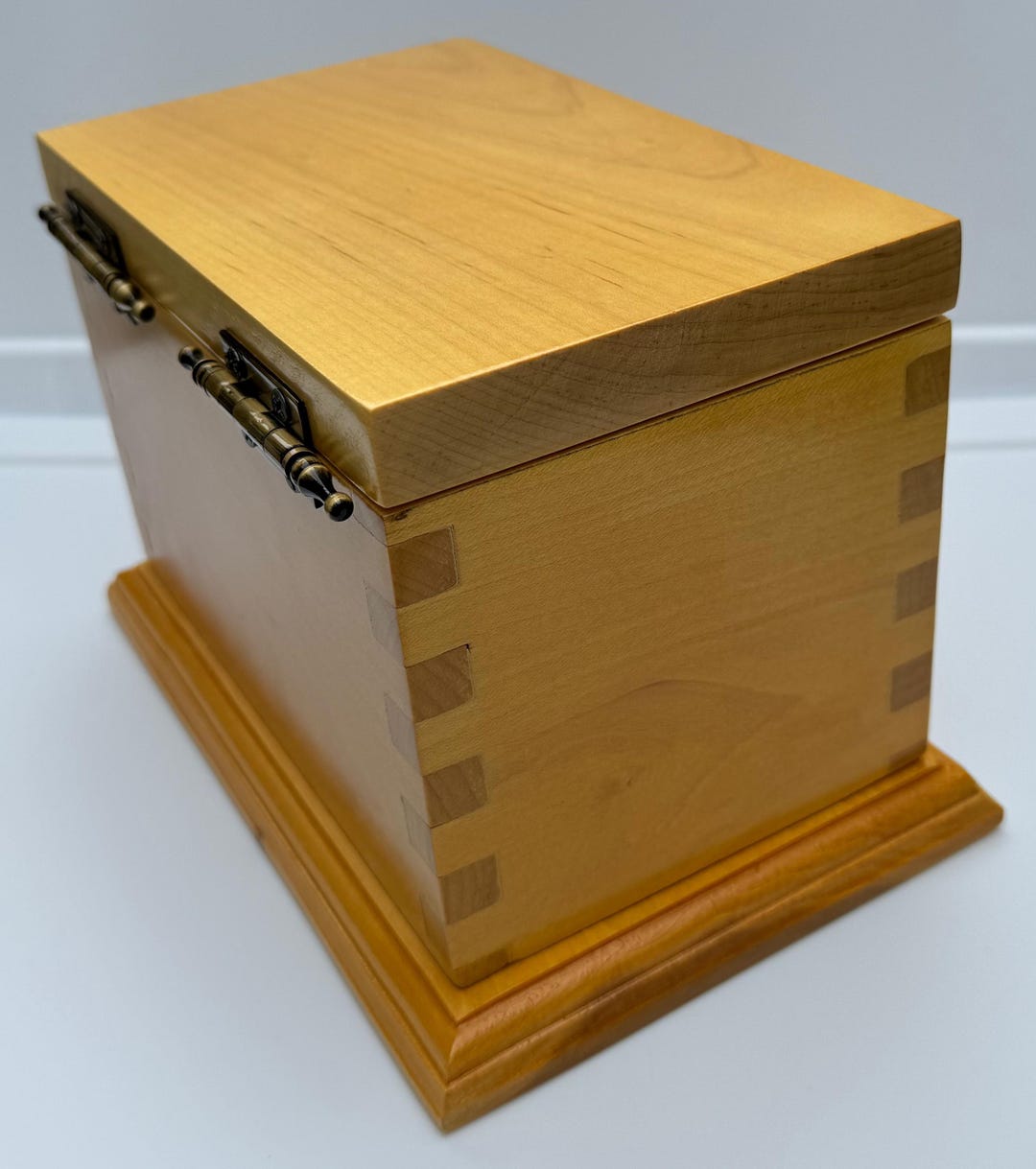 Maple Wood Medium Box | Hand-crafted in the USA | Hinged-top - Etsy