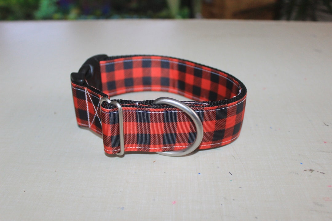 BUFFALO PLAID Plastic Buckle Collars PERSONALIZED - Etsy