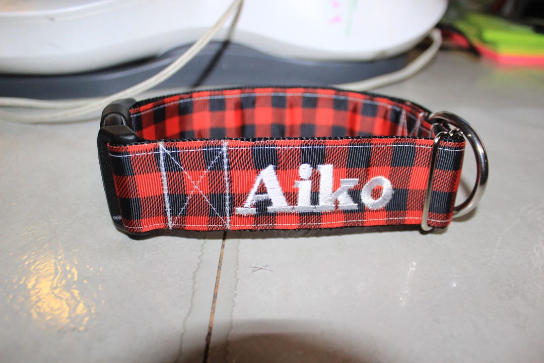 BUFFALO PLAID Plastic Buckle Collars - PERSONALIZED - Etsy