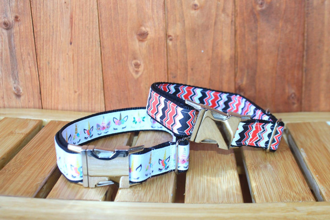 Metal Buckle - Side Release Collars - PERSONALIZED - 1 Inch Width - Etsy