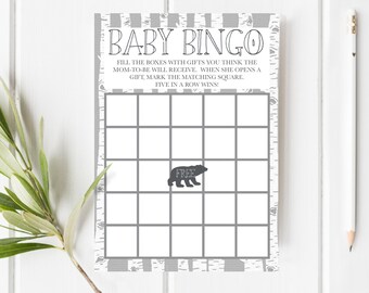 Woodland Creature Baby Shower Bingo - Etsy