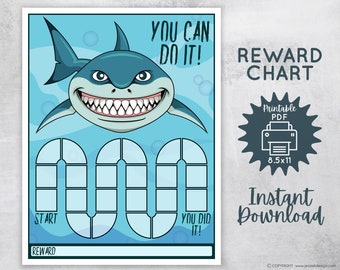 Shark Sticker Chart - Etsy