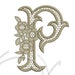 MACHINE EMBROIDERY DESIGN - Monogrammed Lace Letter P Hoop 4x4 7x5 ...