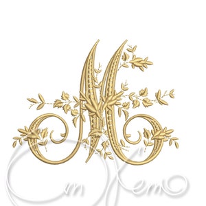 Machine Embroidery Design Capital Letter M Digitized Victorian Alphabet ...