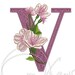 Machine Embroidery Design Capital Letter V Digitized Roses Alphabet ...