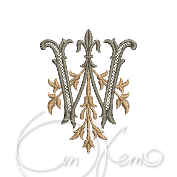 Letter W Embroidery - Etsy