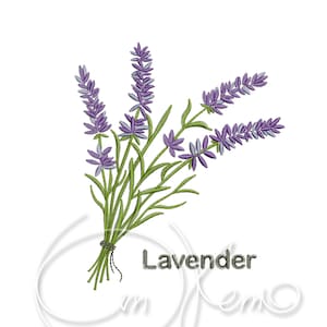 Machine Embroidery Design - Lavender Bouquet Embroidery PES Instant ...