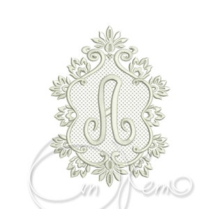 Machine Embroidery Design - Monogrammed Lace Letter A 4x4 Hoop 7x5 Hoop ...