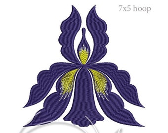 Iris Machine Embroidery Design - Etsy