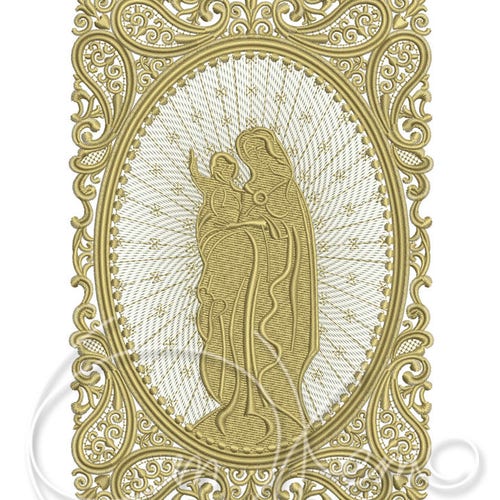 VIRGIN MARY Machine Embroidery Design Instant Download | Etsy