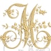Machine Embroidery Design Capital Letter M Digitized Victorian Alphabet ...
