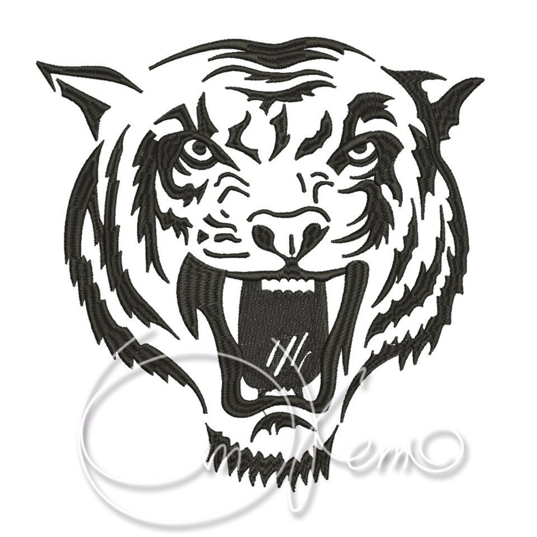 Machine Embroidery Design - Tiger PES Instant Download 7x5 6x10 12x7 ...