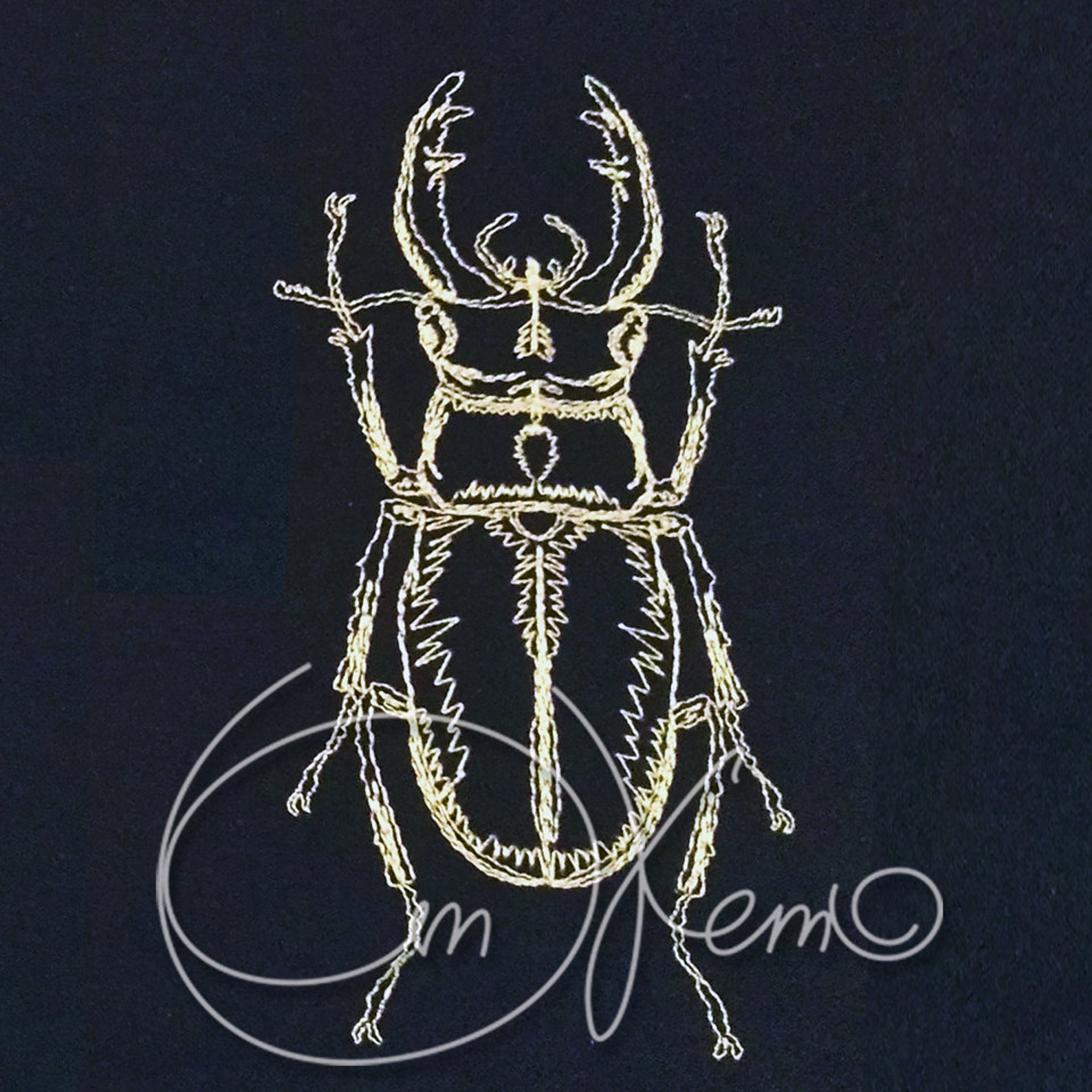 MACHINE EMBROIDERY DESIGN Bug Bettle Dor - Etsy