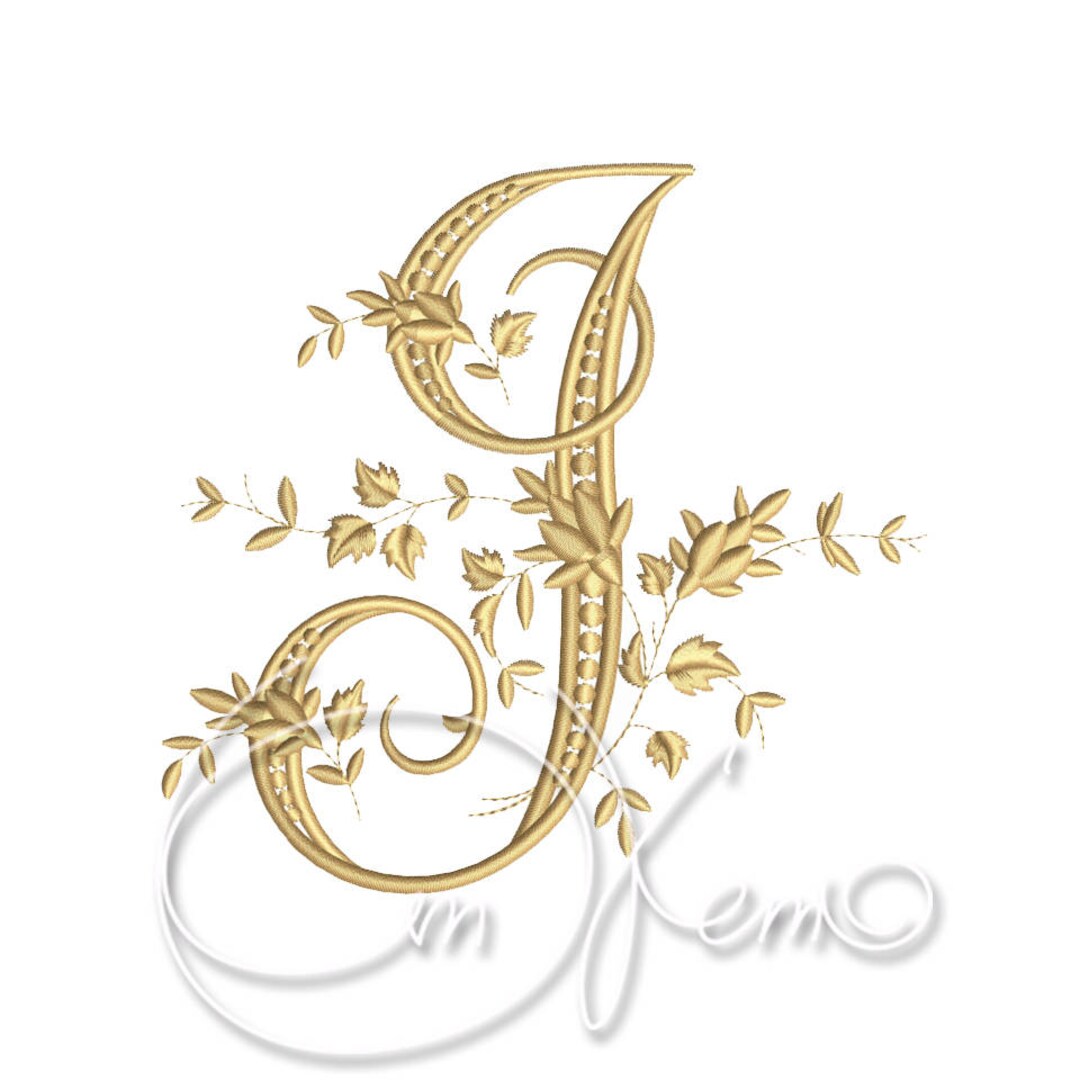 Machine Embroidery Design Capital Letter I Digitized Victorian Alphabet ...