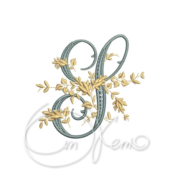 Machine Embroidery Design Capital Letter S Digitized Victorian - Etsy