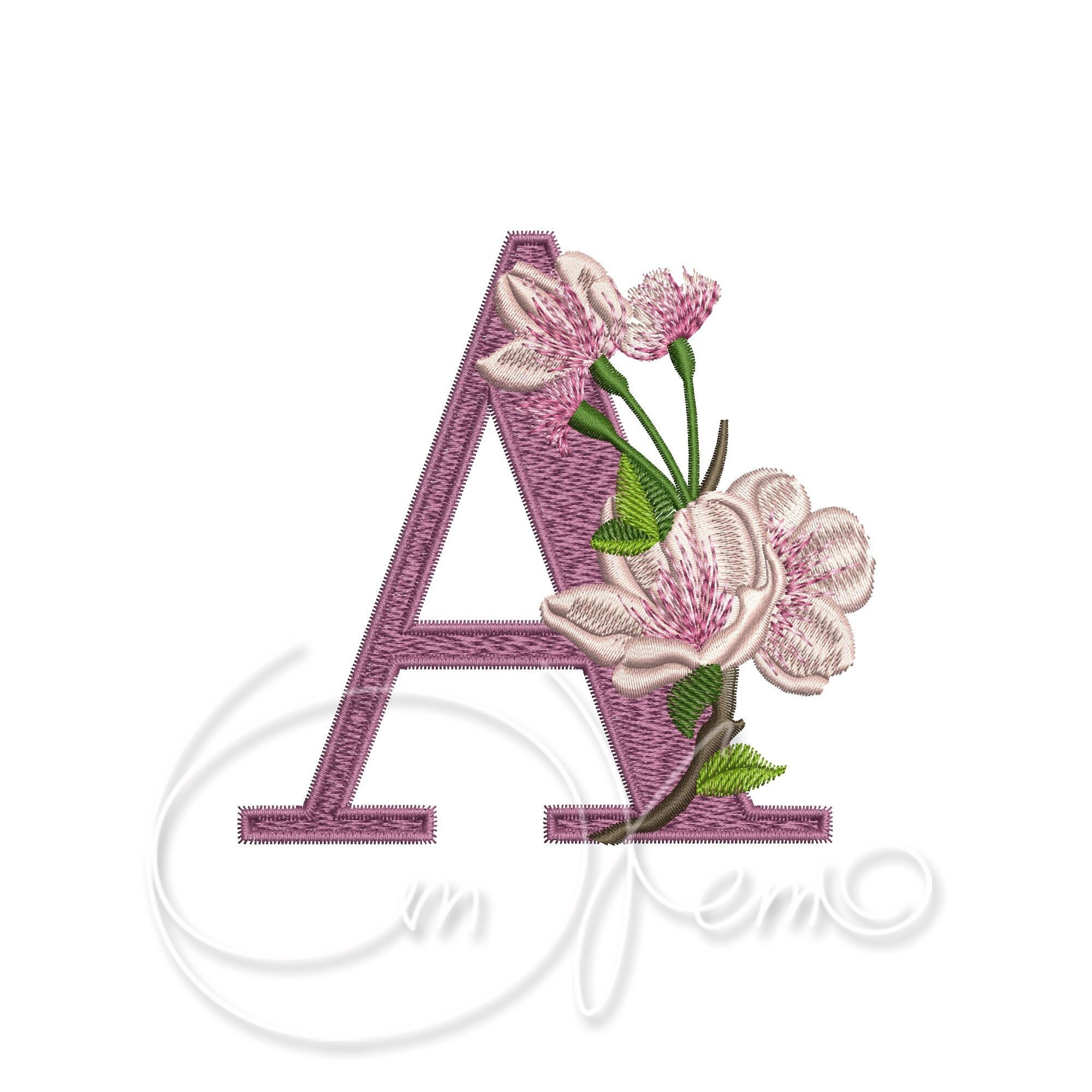 Machine Embroidery Design Capital Letter A Digitized Cherry - Etsy