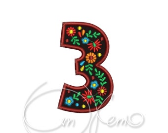 MACHINE EMBROIDERY DESIGN Mexican Style Birthday Number 2 - Etsy