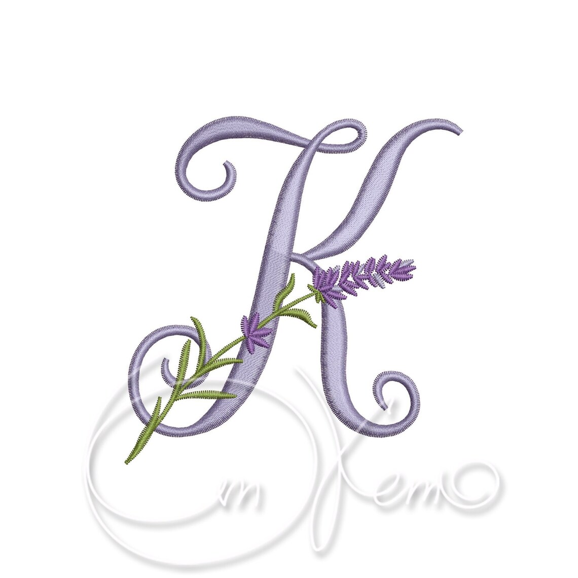 Machine Embroidery Design Capital Letter K Digitized Lavender - Etsy