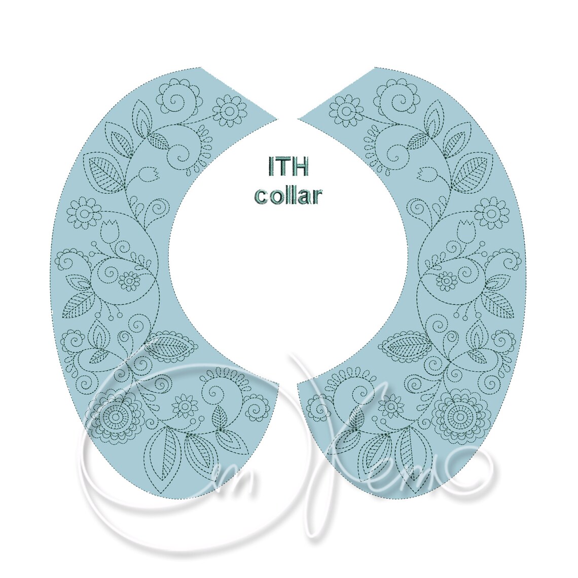 MACHINE EMBROIDERY DESIGN in the Hoop Collar - Etsy