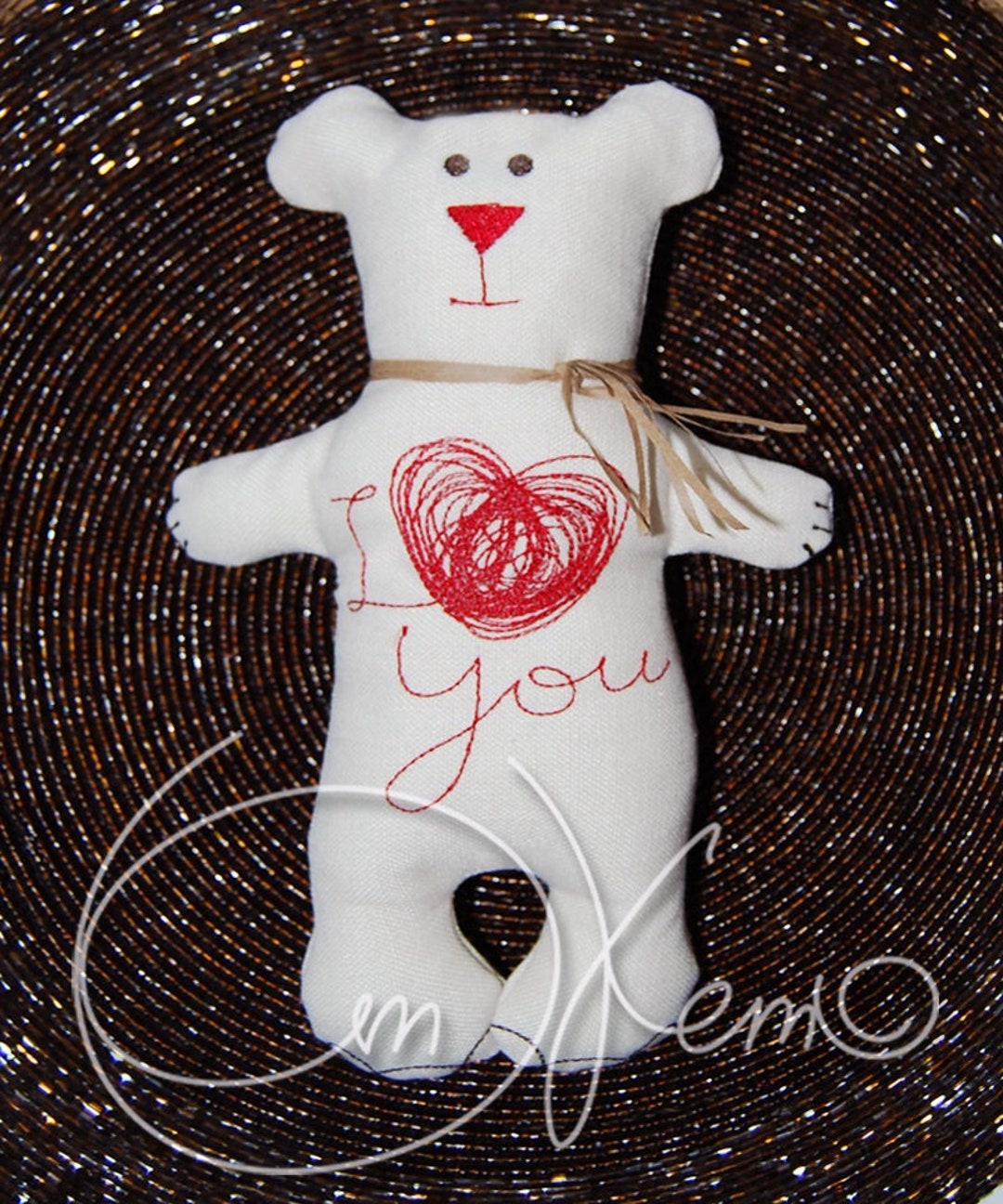 In the Hoop MACHINE EMBROIDERY File - ITH Lovely Bear - Etsy