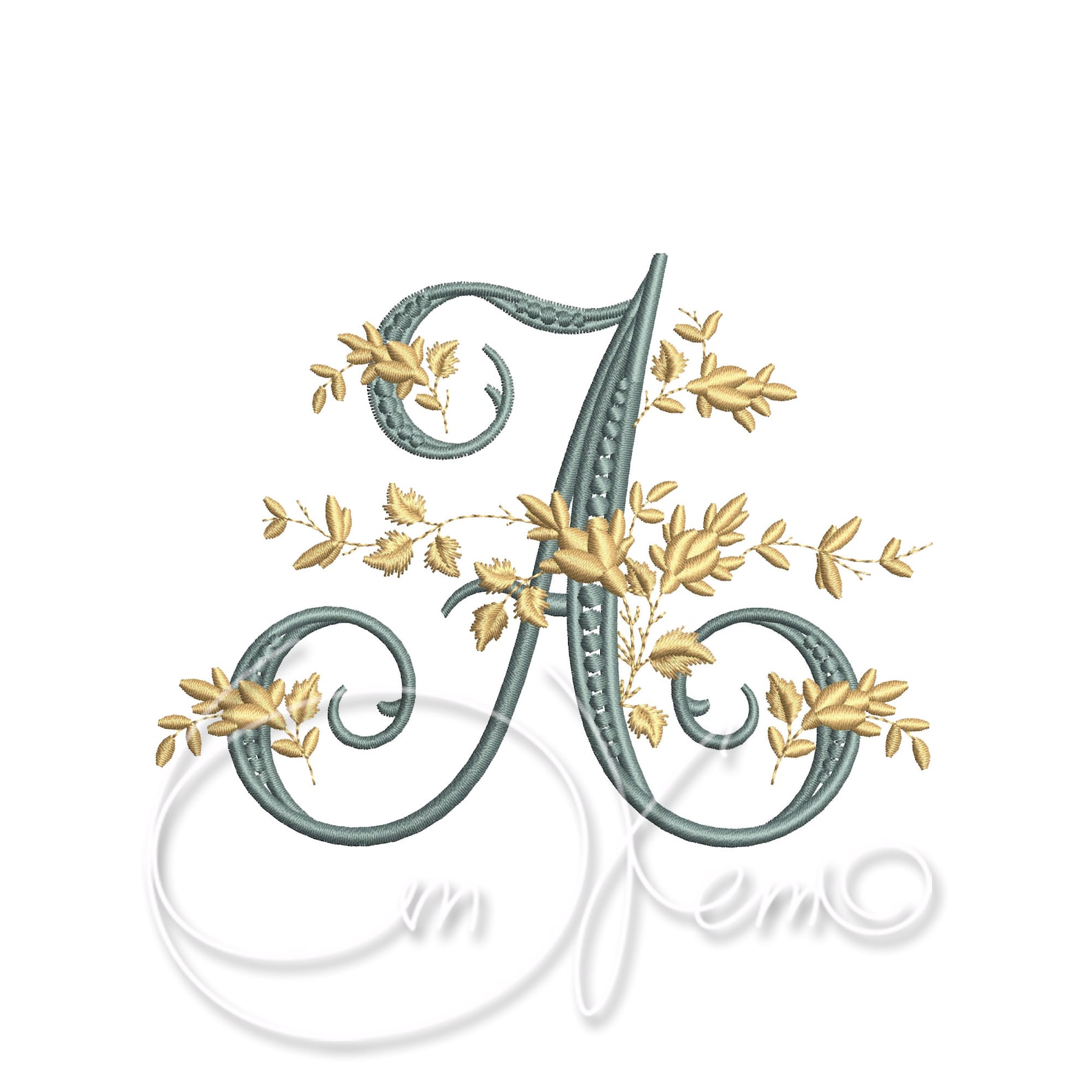 Machine Embroidery Design Capital Letter A Digitized Victorian - Etsy