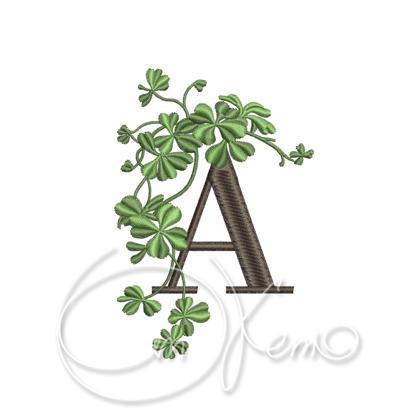 Machine Embroidery Design Capital Letter A Digitized Irish - Etsy