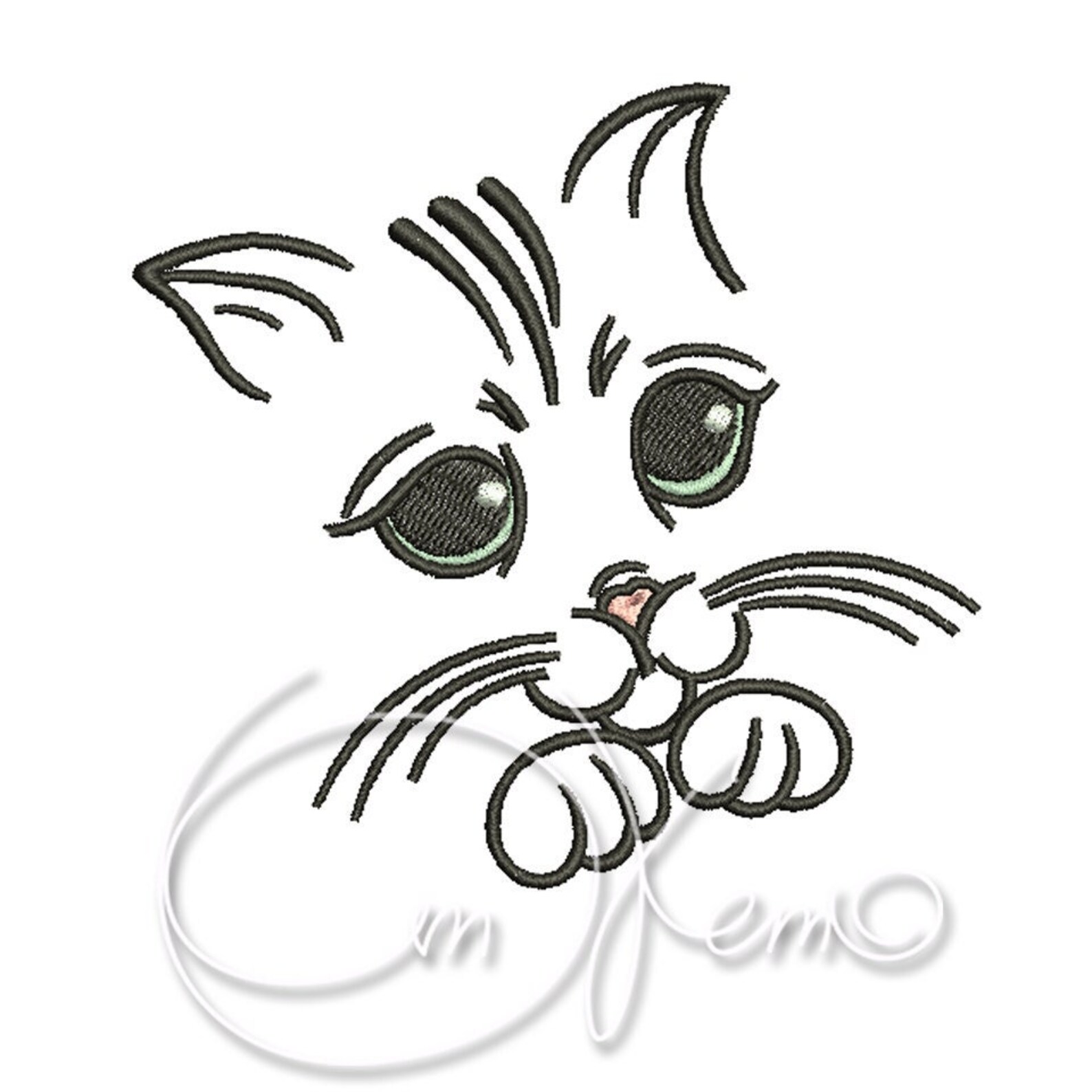 Machine Embroidery Design Cat Embroidery Digitized Kitten - Etsy