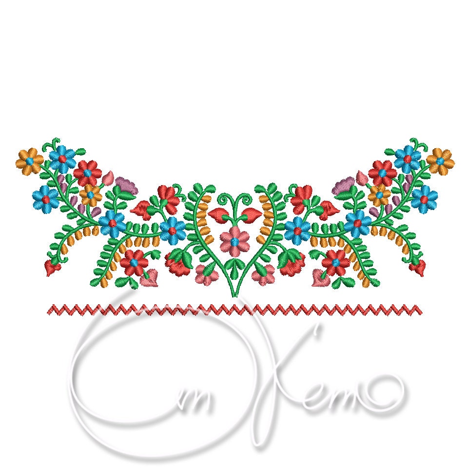 Machine Embroidery Design Mexican dress design PES Instant | Etsy