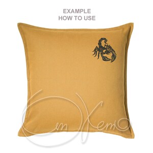 Machine Embroidery Design Scorpion 4 Sizes PES Instant Download 2x2 3x3 ...