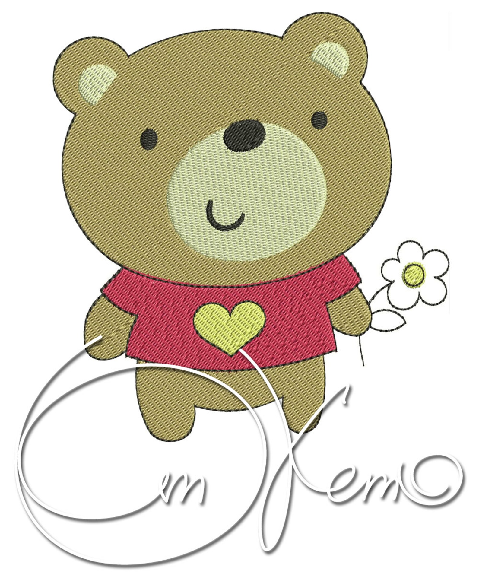 MACHINE EMBROIDERY FILE Teddy Bear | Etsy