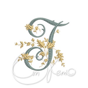 Machine Embroidery Design Capital Letter T Digitized Victorian Alphabet ...