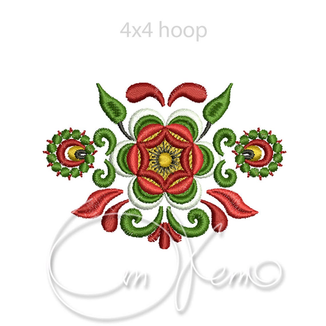 Machine Embroidery Design Flower PES Instant Download 4x4 - Etsy