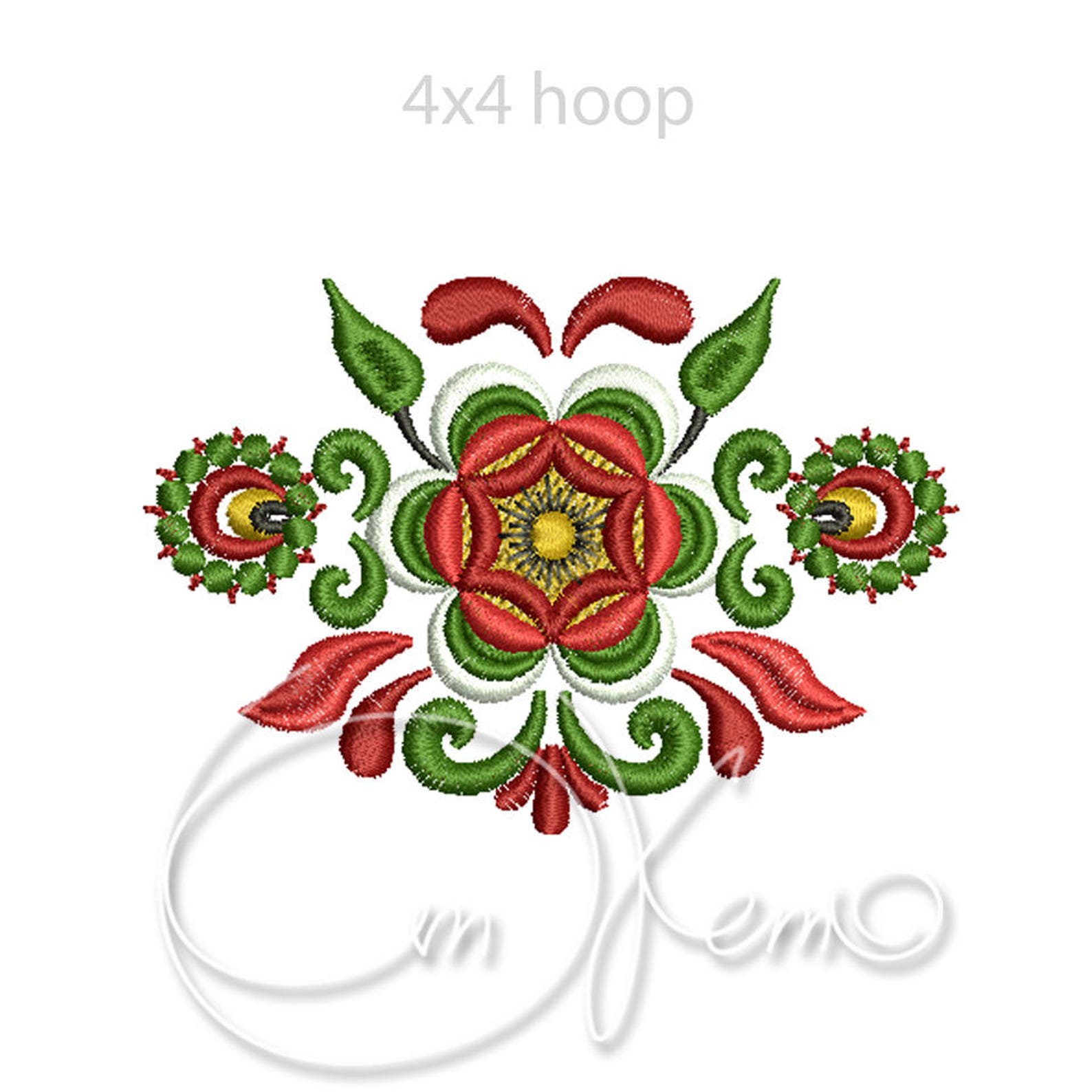 Machine Embroidery Design Flower PES Instant Download 4x4 - Etsy
