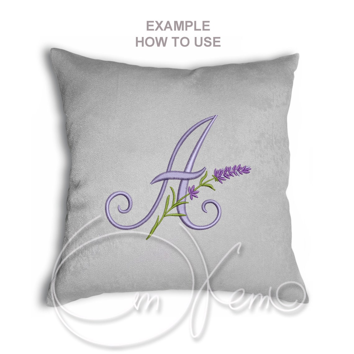 Machine Embroidery Design Capital Letter N Digitized Lavender - Etsy