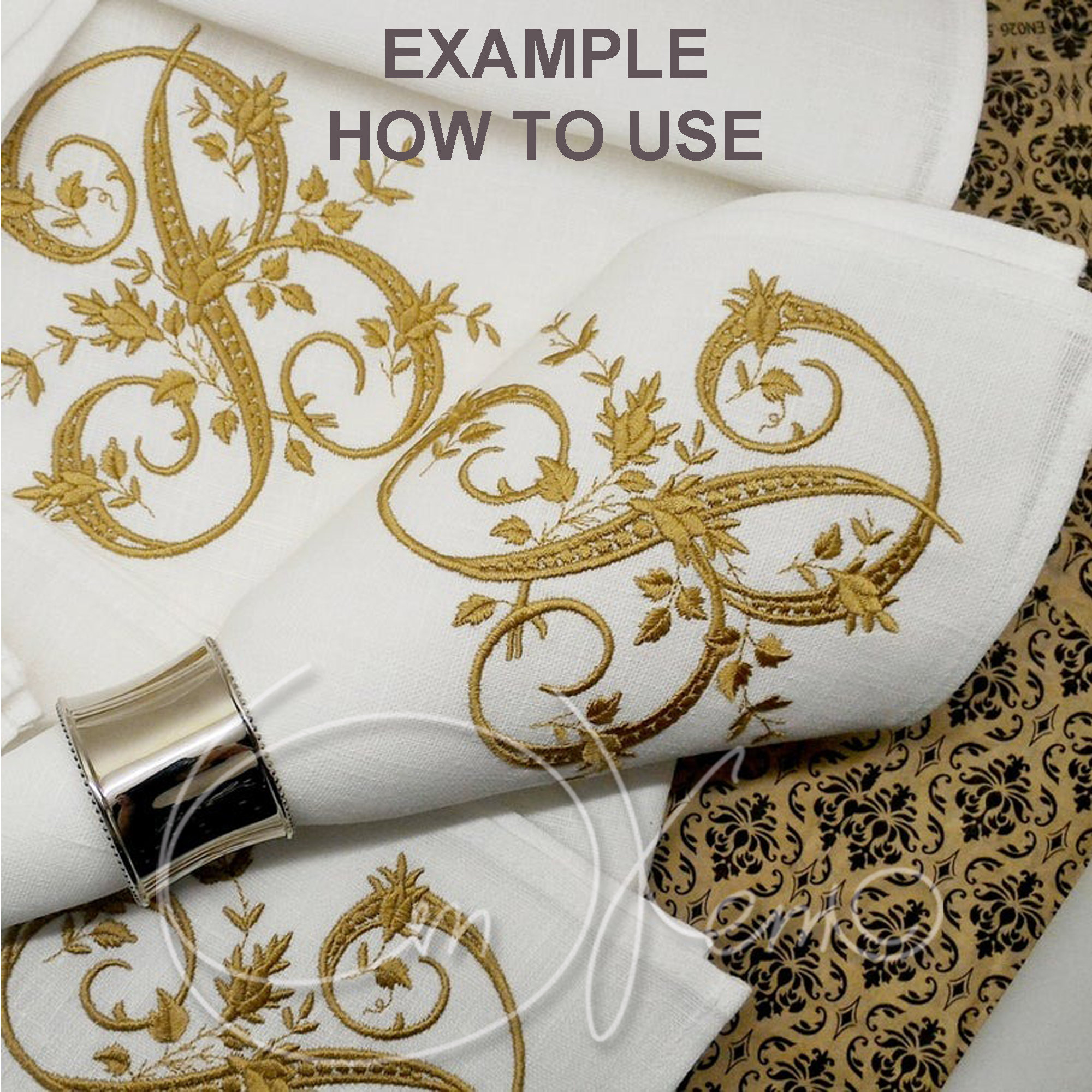 Machine Embroidery Design Capital Letter V Digitized Victorian | Etsy