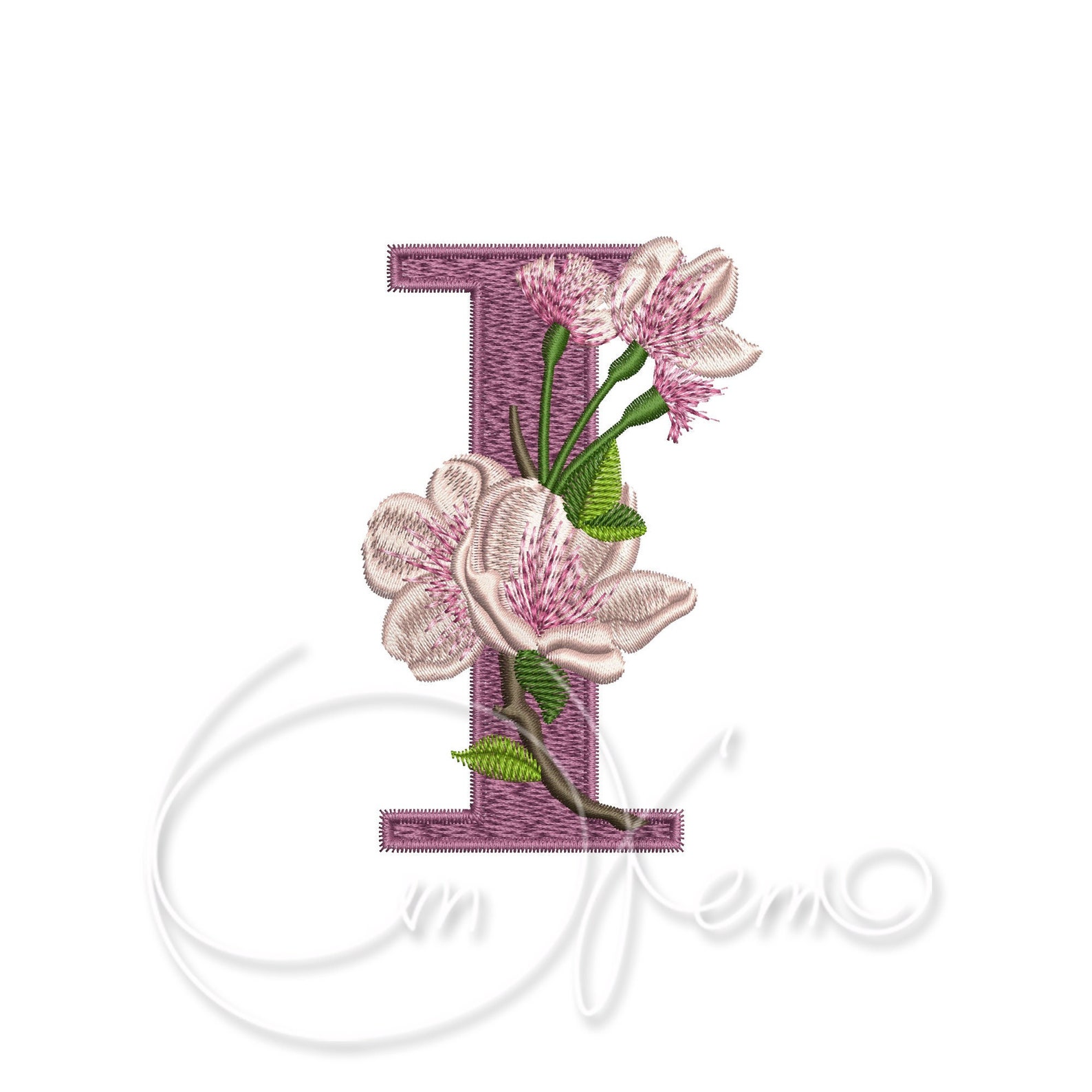 Machine Embroidery Design Capital Letter I Digitized Cherry - Etsy