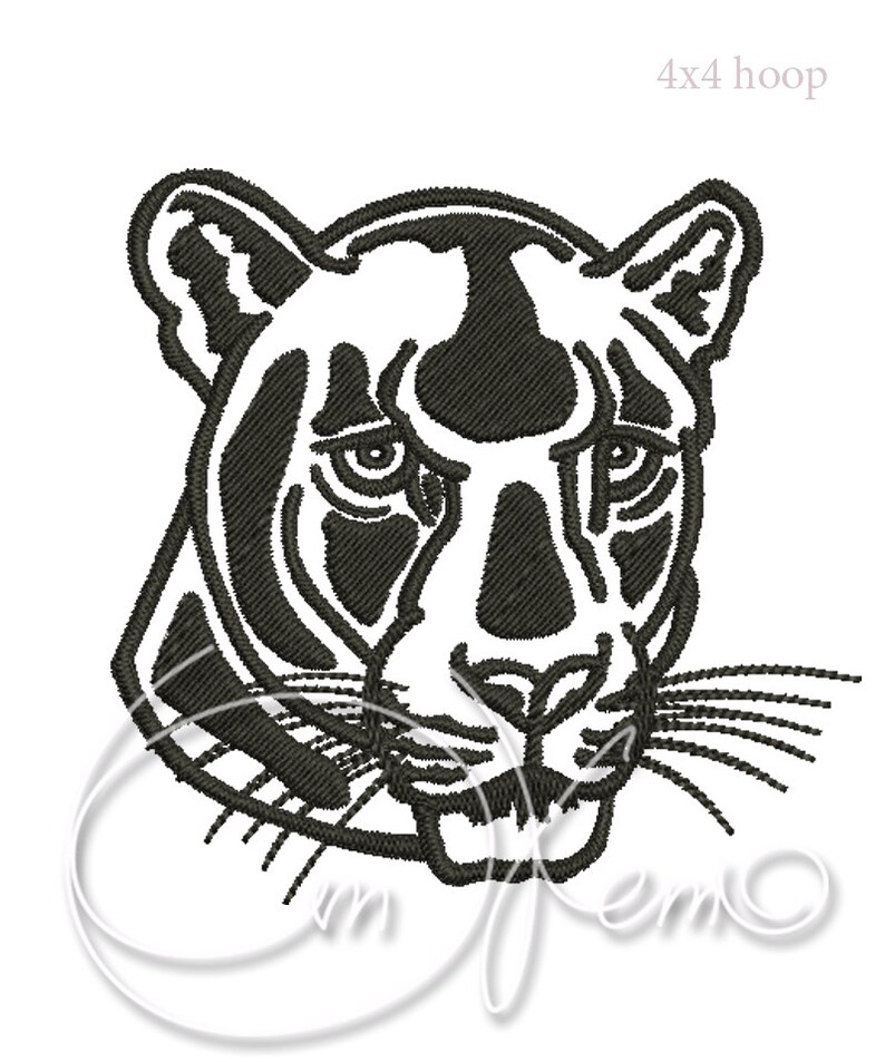 MACHINE EMBROIDERY DESIGN Panther | Etsy