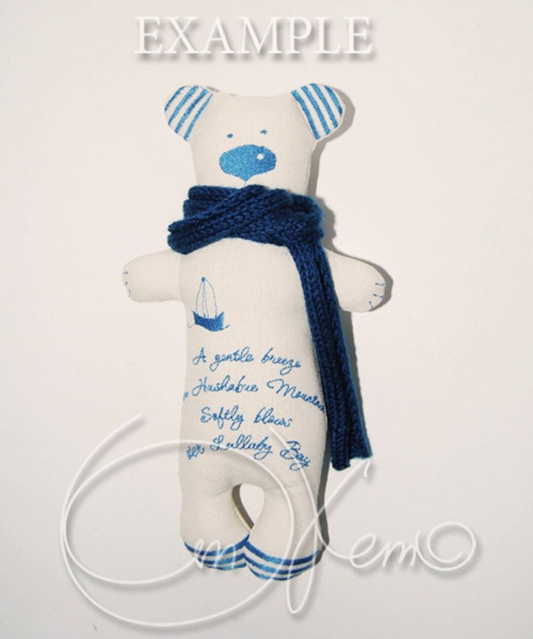 In the Hoop MACHINE EMBROIDERY File - ITH Lullaby Bear, Bear Toy - Etsy
