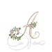 MACHINE EMBROIDERY DESIGN - Rose Flower Letter, Floral Letter A, Forget ...
