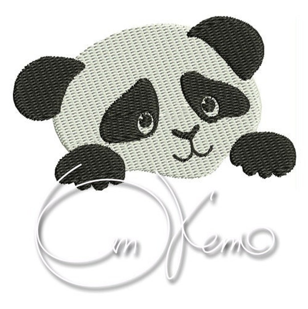 MACHINE EMBROIDERY FILE - Panda - Etsy