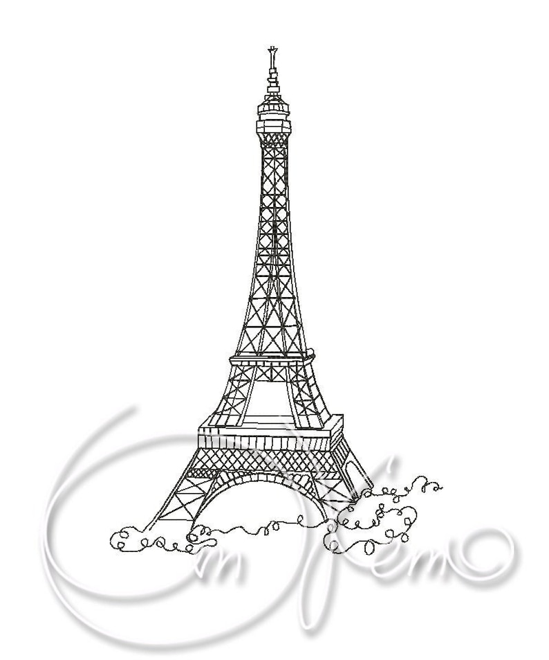 Machine Embroidery Design - Eiffel Tower Design Paris Digitized City ...