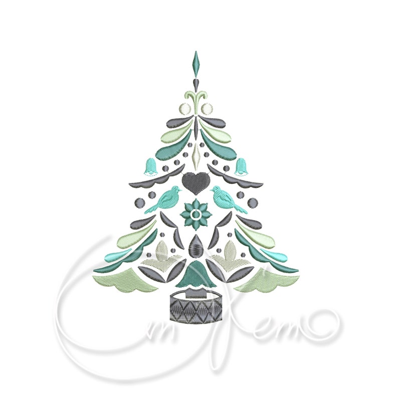 Machine Embroidery Design Christmas Tree Digitized Instant - Etsy