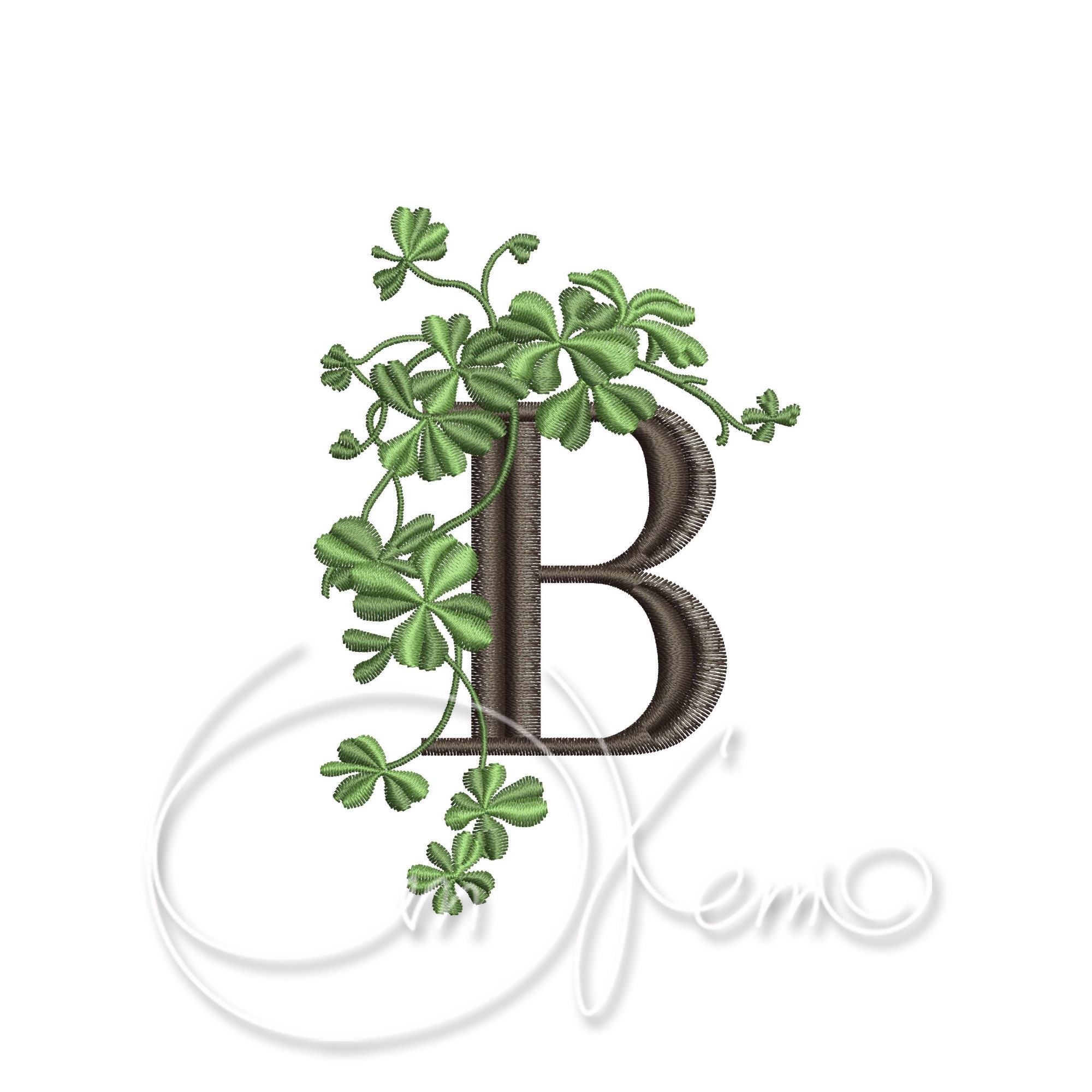 Machine Embroidery Design Capital Letter B Digitized Irish Alphabet St ...